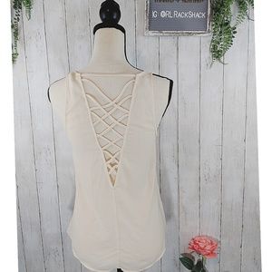 Col Story | Tops | Col Story Sheer Tank With Lace Back Spring Summer ...